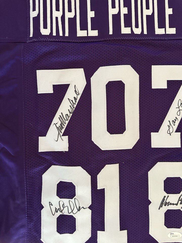 Purple People Eaters Autograph Minnesota Purple Football Jersey JSA COA ...