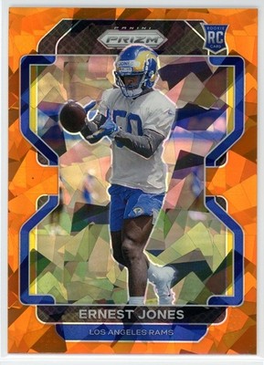 Ernest Jones 2021 Panini Prizm #421 Rookie Los Angeles Rams Orange Ice ...