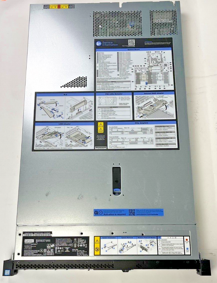 LENOVO SR630 7X02-CT0 0 X 0, 2 X HEAT SINKS, 2 X 750 WATT POWER | eBay