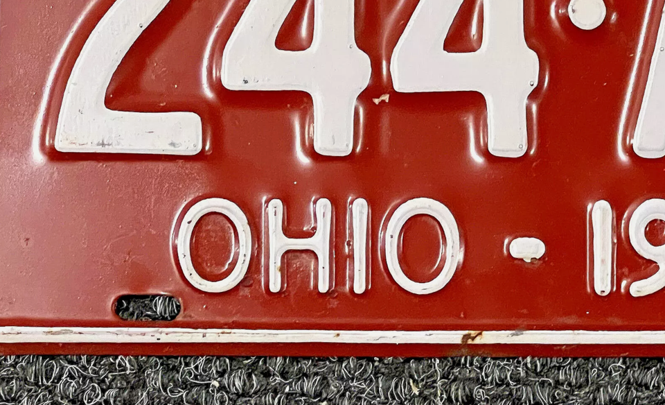 1962 OHIO license plates PAIR - BRILLIANT ORIGINAL old vintage antique ...