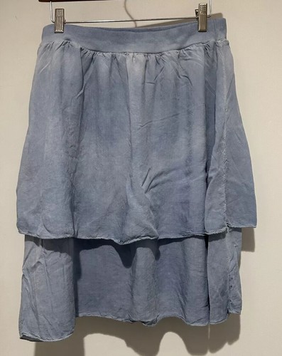 Charlie’s Denim Colored Two Tiered Skirt- Size L | eBay