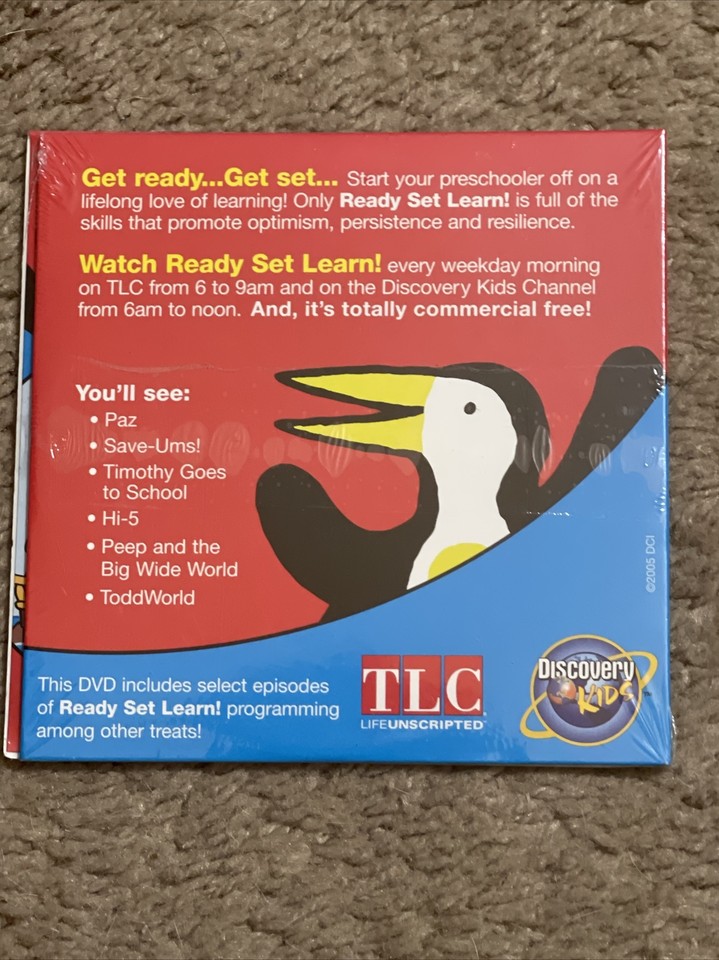 Kids Ready Set Watch Learn Shows TLC DVDs Paz SaveUms Hi-5 Peep ...