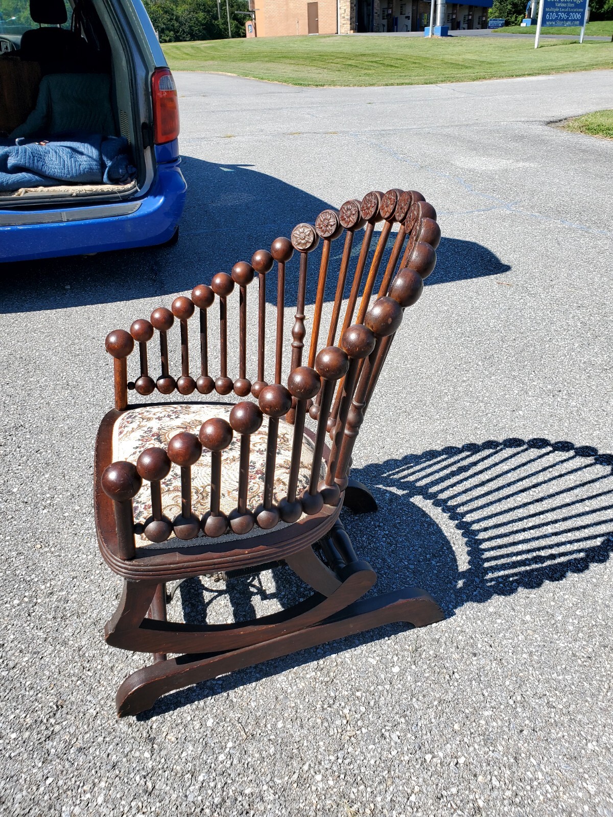 1880s George Hunzinger Victorian "Lollipop" Platform Rocker In Oak | eBay