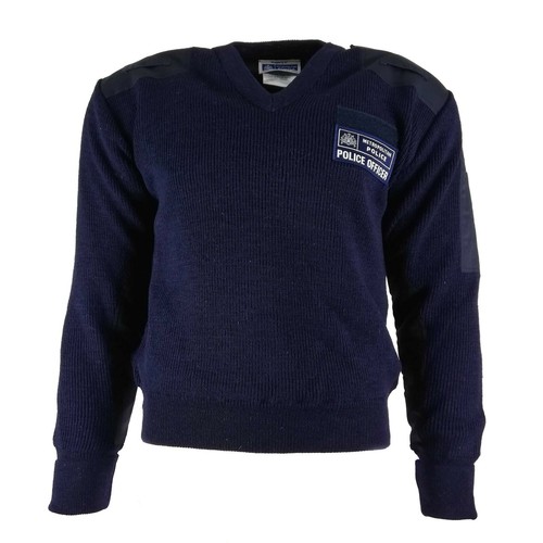 Original British police pullover Commando Jumper blue V-neck sweater ...