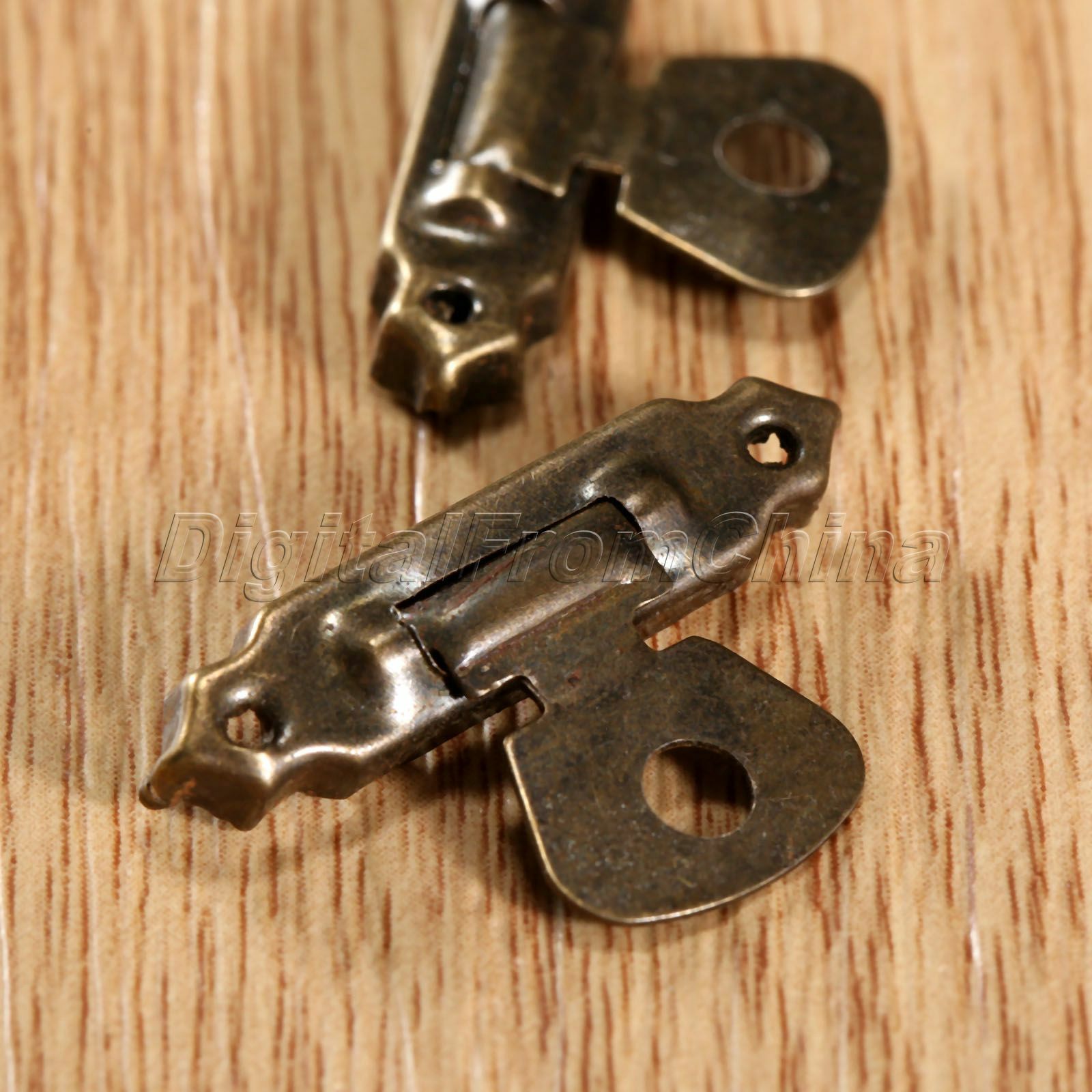 Antique Bronze Gold 5/10Pcs Mini Hasp Latches Jewellery Box Wooden Case ...
