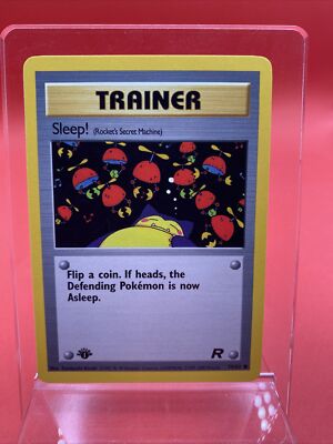 Pokémon Trainer Card Sleep! Team Rocket 1st Edition Common 79/82 WOTC ...