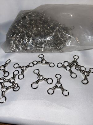 3 Way Swivel Fishing Saltwater Stainless Fishing Lures Connector 5/0 ...