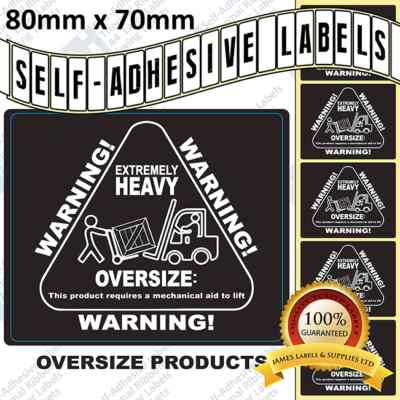 WEIGHT CAUTION WARNING LABELS / STICKERS - FOR EXTREMELY HEAVY ...