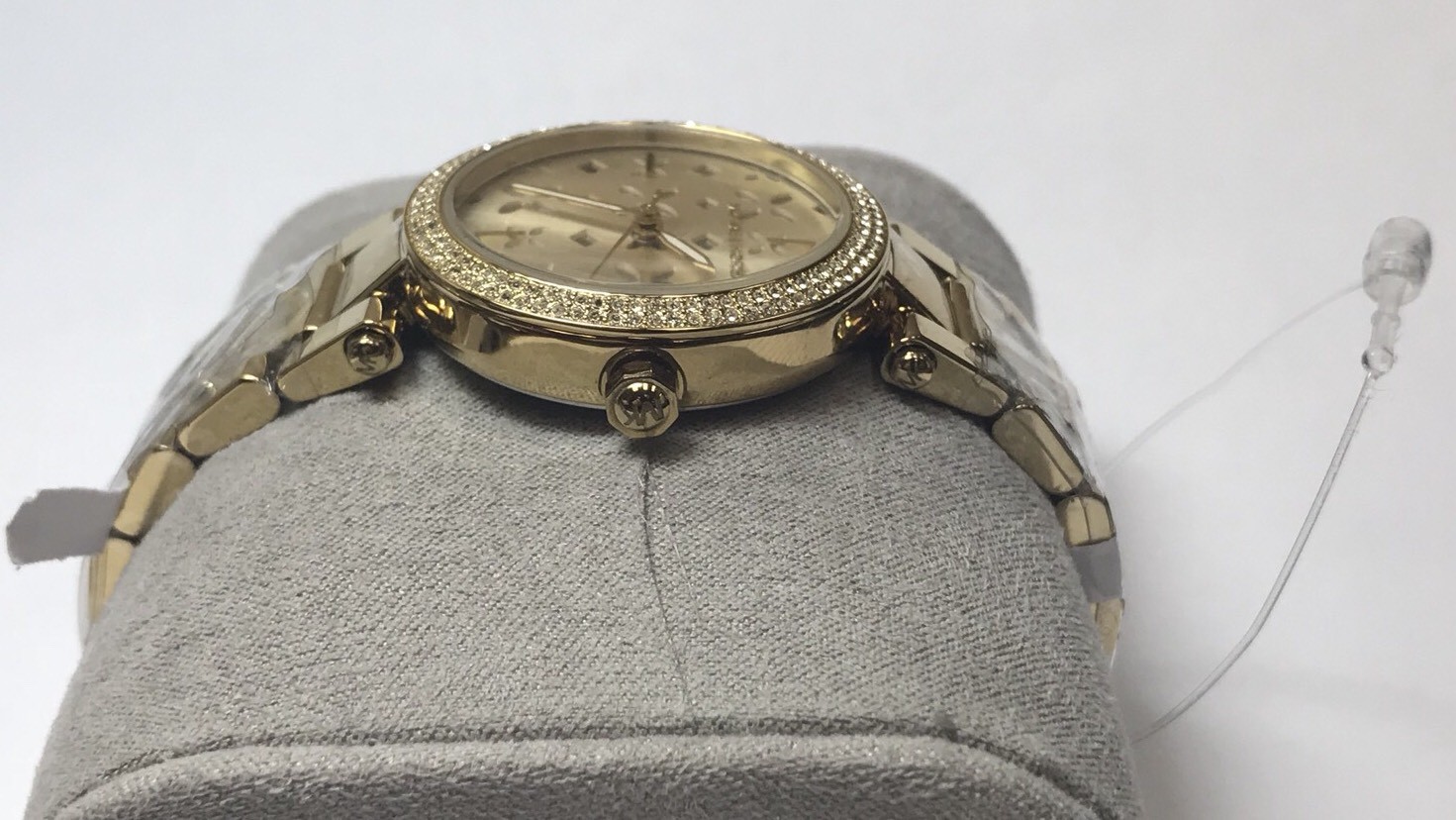 MICHAEL KORS GOLD TONED STAINLESS STEEL WATCH LADIES FLORAL MINI PARKER ...