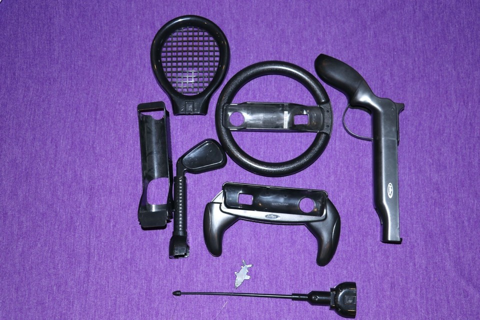 NINTENDO ACCESSORIES FOR WII WII SPORTS BUNDLE ZAPPERS GUNS ROD AND ...