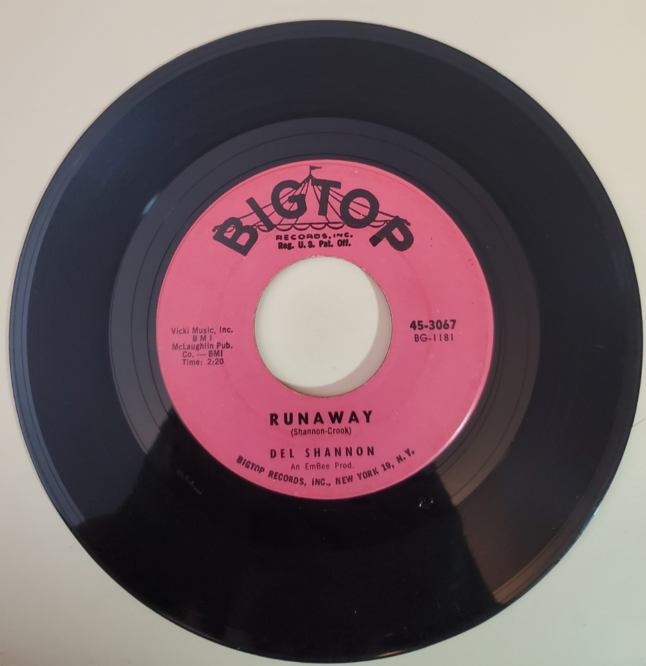 Del Shannon RUNAWAY / JODY (ROCK N ROLL 45) #3067 PLAYS VG+ TO VG++ | eBay
