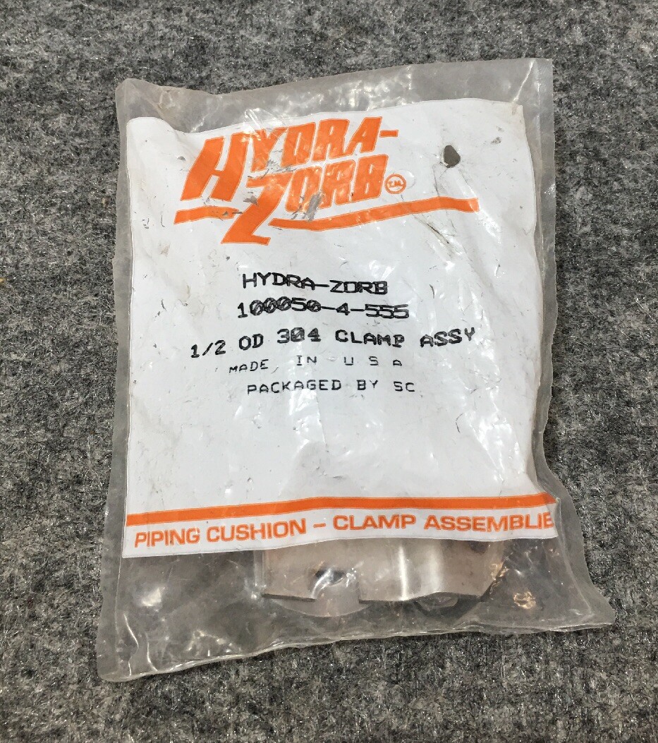 HYDRA-ZORB 1/2" OD 304 Pipe Cushion Clamp Assembly, P/N 100050-4-555 | eBay