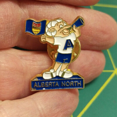 Arctic Winter Games Pin Alberta North - Alberta Canada character with ...