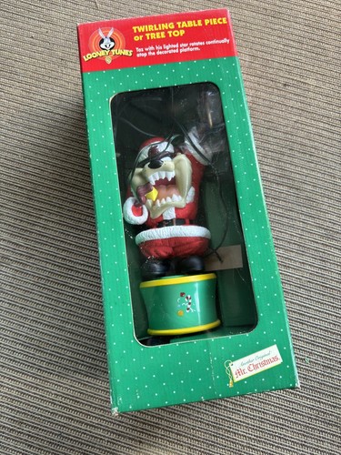 Taz Lighted Animated Christmas Tree Topper 1998 Mr. Christmas Adapter ...
