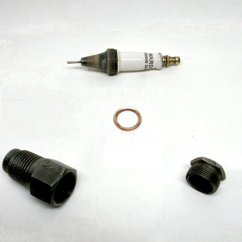 VINTAGE WARDS STANDARD QUALITY 4 Pc 1923 FORD MODEL T SPARK PLUG CORE ...