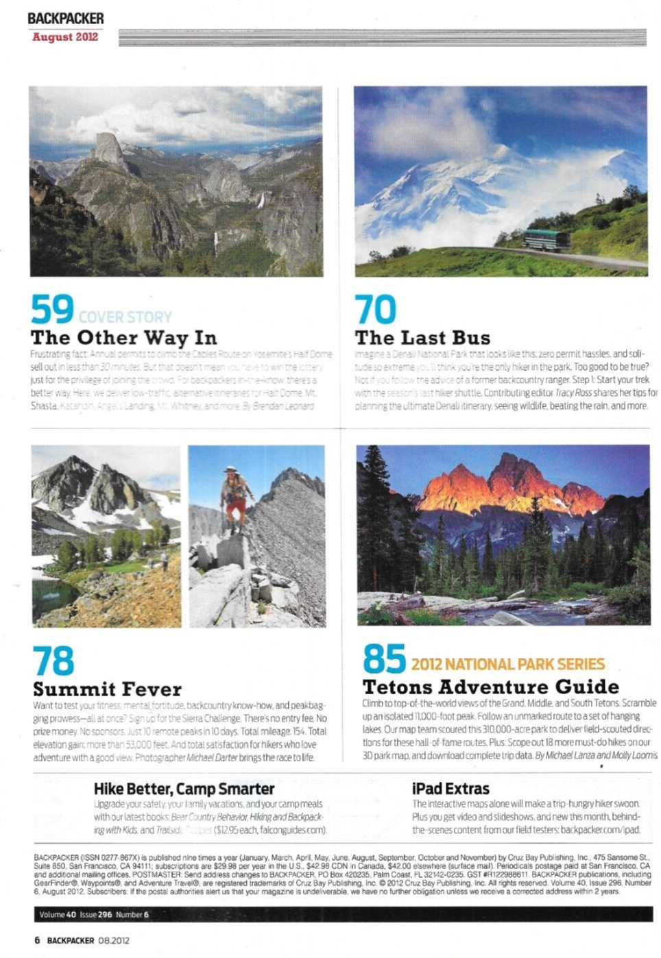 Backpacker Magazine Classic Parks No Crowds Lifesaving Skills Local Day ...