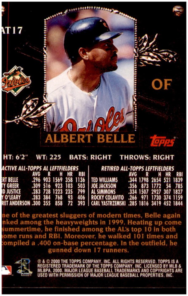 2000 Topps #AT17 Albert Belle Limited All-Topps | eBay