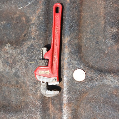 Vintage Ridgid 6in Pipe Wrench Very Small W Sticker | eBay