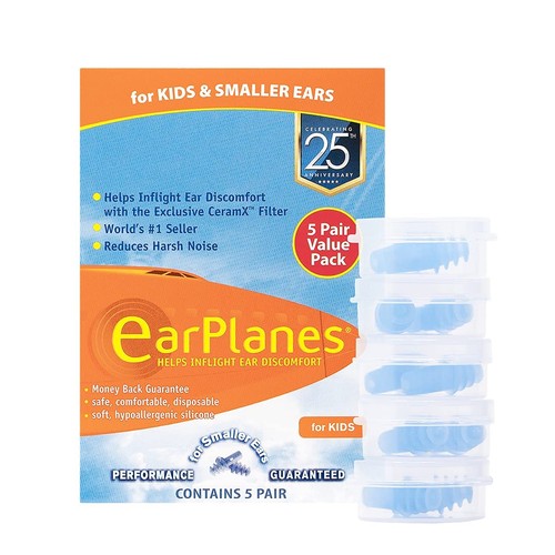 EarPlanes Ear Plugs Kid's Small Size 1 Pair (Pack of 5) 794503210010| eBay