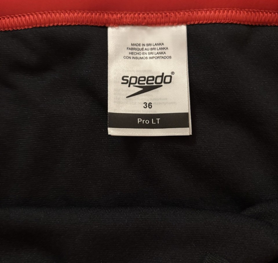 NWT Speedo Pro LT Men's Swimsuit Solid Brief Team Red Bikini Bottom ...