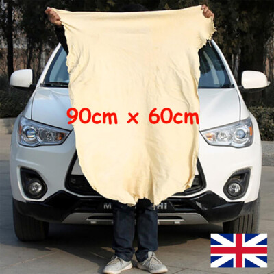 Chamois Natural Leather Real Genuine Car Shammy Chammy Drying Cleaning ...