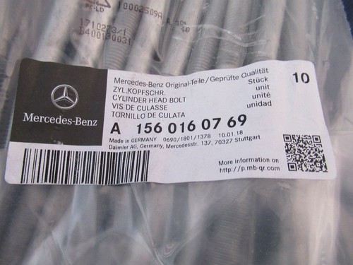 Cylinder head bolt (qty / set of 20) 156 016 07 69 | eBay