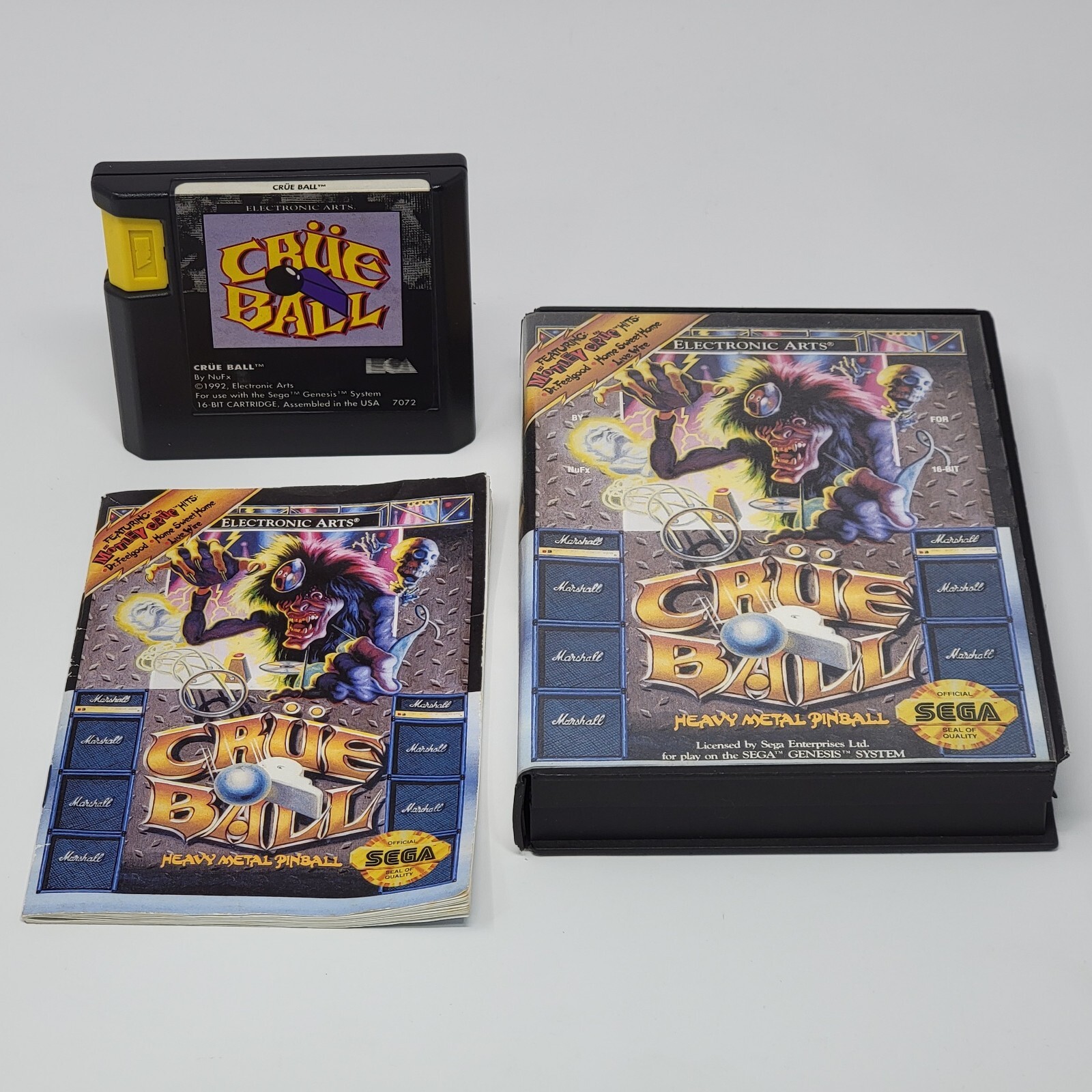 Crüe Ball Heavy Metal Pinball (Genesis) CIB COMPLETE & TESTED (Motley ...