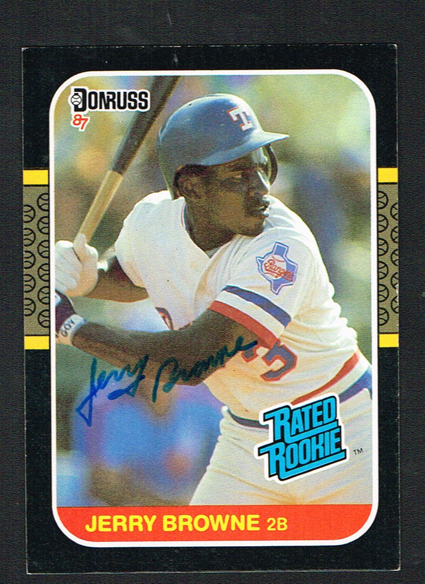 Jerry Browne #41 signed autograph auto 1987 Donruss Baseball Trading ...