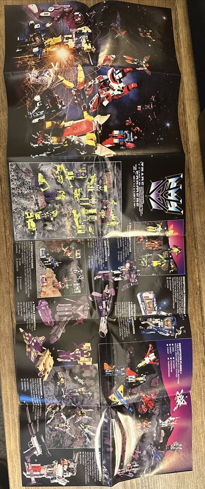 G1 1985 POSTER SIZE CHECKLIST TRANSFORMERS | eBay