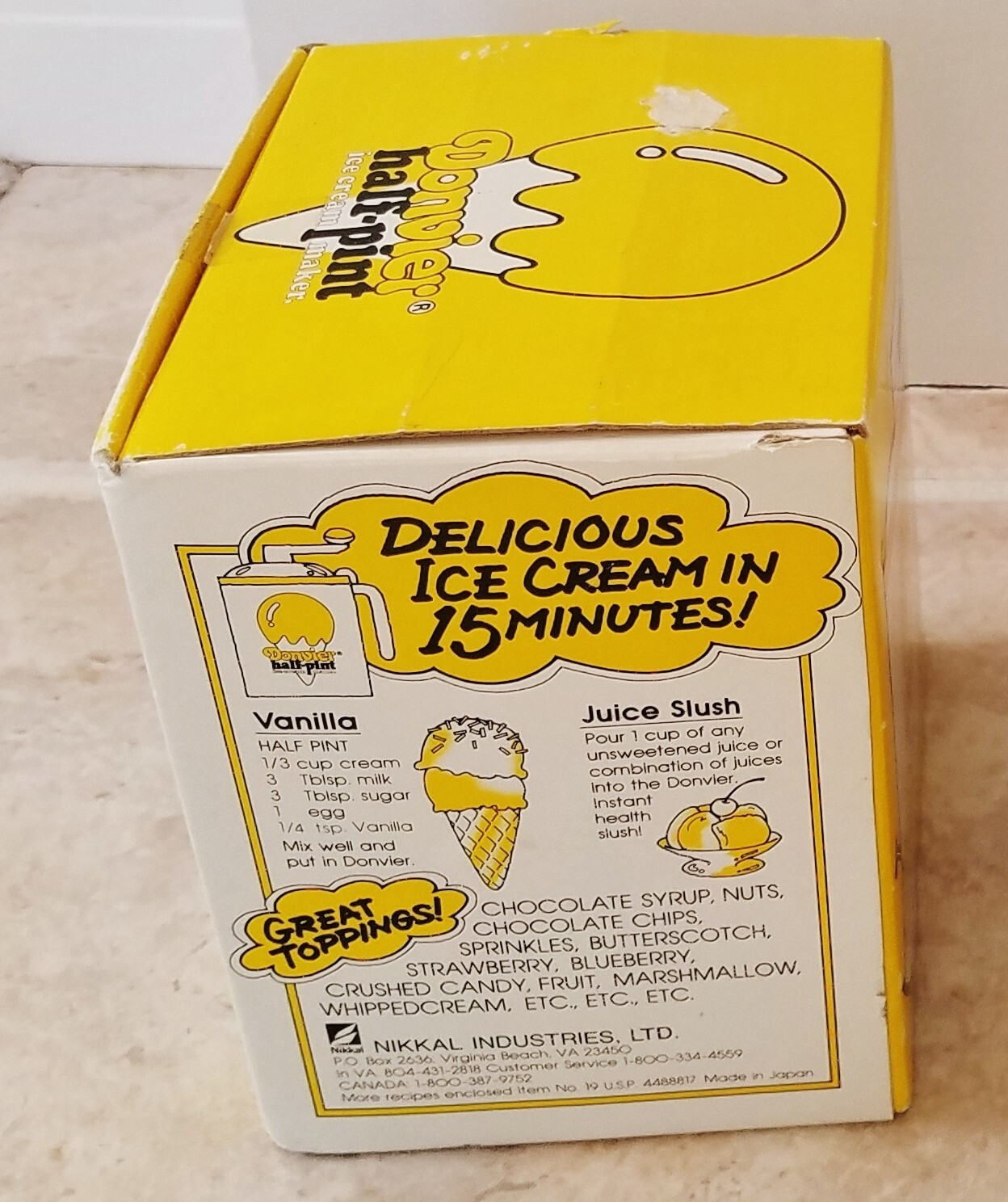 Vintage Donvier Chillfast Manual Ice Cream Makers 1/2 Pint | eBay