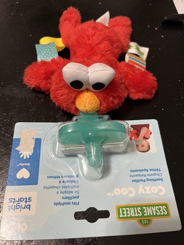 Bright Starts Sesame Street Plush Elmo Cozy Coo Soothing Pacifier New ...