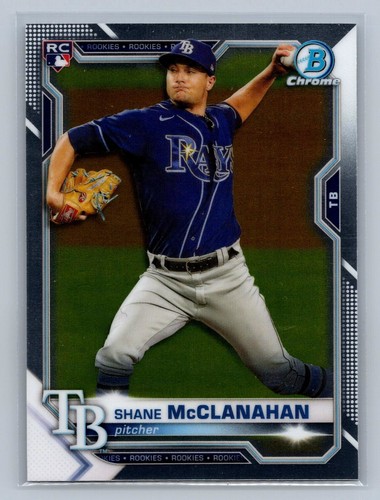 SHANE MCCLANAHAN 2021 Bowman Chrome Baseball RC Rookie #8 Tampa Bay ...