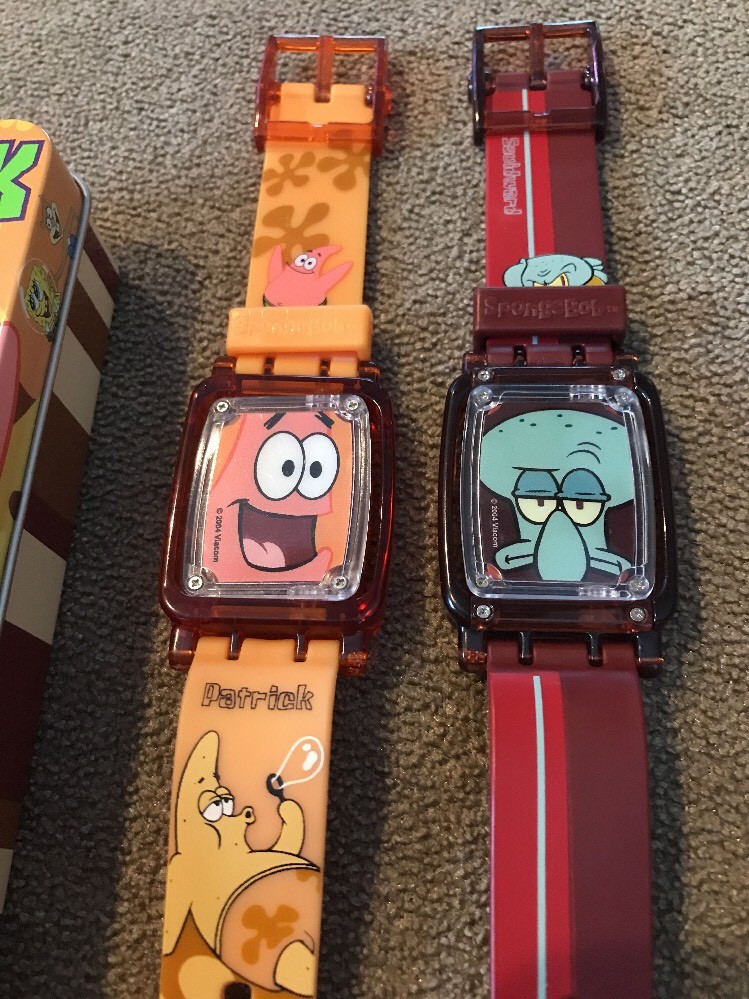 2 Spongebob Squarepants Battery Operated Watches 2004 Viacom (CN) | eBay