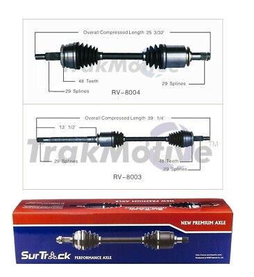 For Land Rover LR3 Range Rover Sport AWD/4WD 2 Front CV Axle Shafts ...