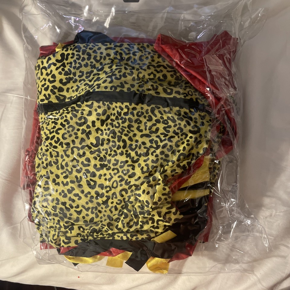 Macho Man Randy Savage Adult Costume Leopard Print Red Yellow Fringe 3 ...