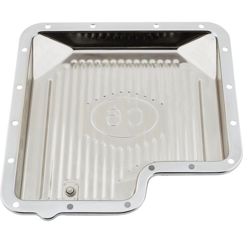 Steel Transmission Pan, Stock Capacity, Ribbed, Chrome, Fits Ford C6 | eBay