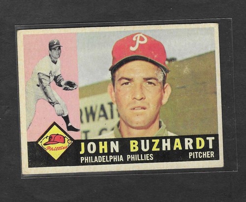 1960 Topps #549 John Buzhardt, Philadelphia Phillies baseball | eBay