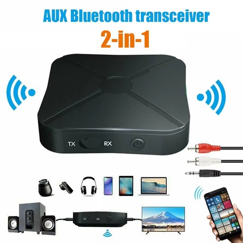 2in1 Bluetooth Transmitter Receiver Wireless Adapter TV Home Stereo ...