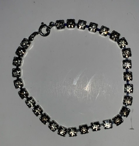 Women’s Fake Dimond Silver Toned Tennis Bracelet 7 In | eBay