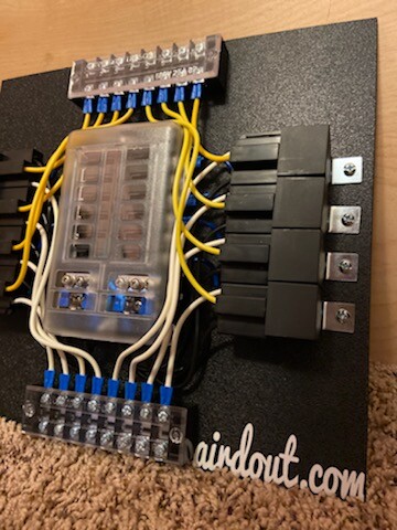 Race Car Fuse/ Relay Panel Block 8 Way Custom Universal LSX Swap Drag ...