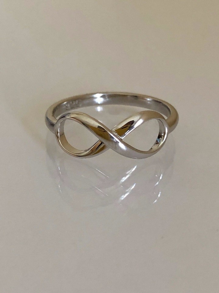 Genuine 925 Sterling Silver Infinity Ring All Sizes | eBay UK