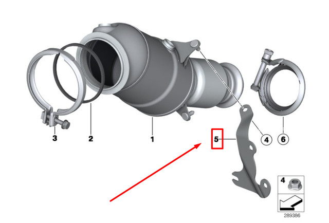 Genuine BMW Catalytic Converter Bracket 18307606138 for sale online | eBay