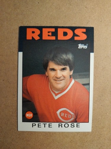 1986 Topps #741 Pete Rose MGR, CL Cincinnati Reds Baseball Card Nm ...
