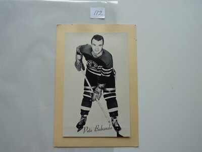 VINTAGE 1944/64 BEEHIVE HOCKEY PHOTO CHICAGO BLACK HAWKS PETE BABANDO ...