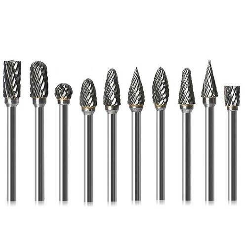 10 x Tungsten Carbide Rotary Burr Files Set Grinding Bit for Grinder ...