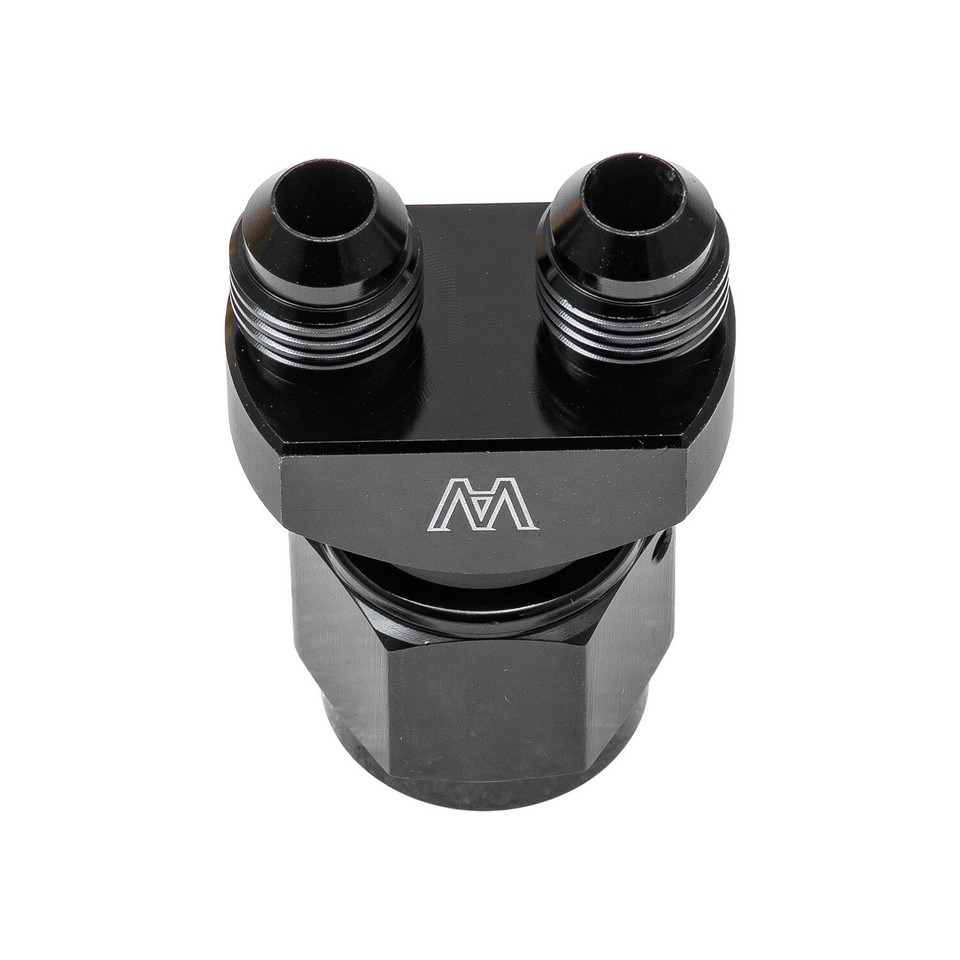 Y Block Fitting Adapter -10AN Female To Parallel Exit Dual -6AN Male | eBay