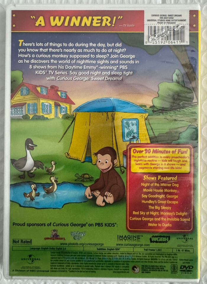 Curious George: Sweet Dreams (DVD) New & Sealed 25192064111| eBay