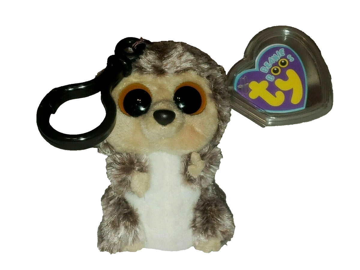 Hedgehog Stuffed Animal Ty SPIKE Ty Beanie Boo 6" Brown Tan Hedgehog