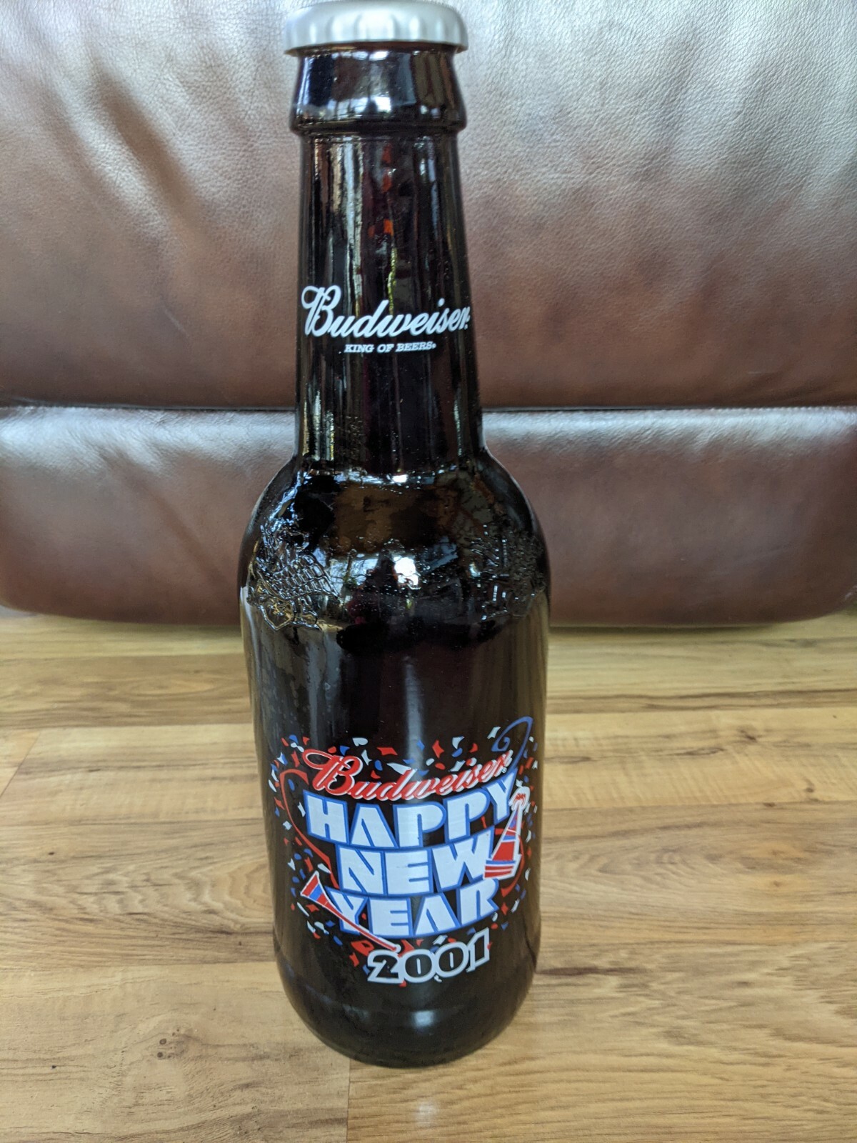Budweiser 2-Liter King Of Beers Happy New Year 2001 15" Tall Glass ...