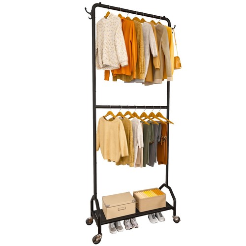 Clothes Rack Double Hanging Clothes Rack Clothing Rack Garment Rack ...